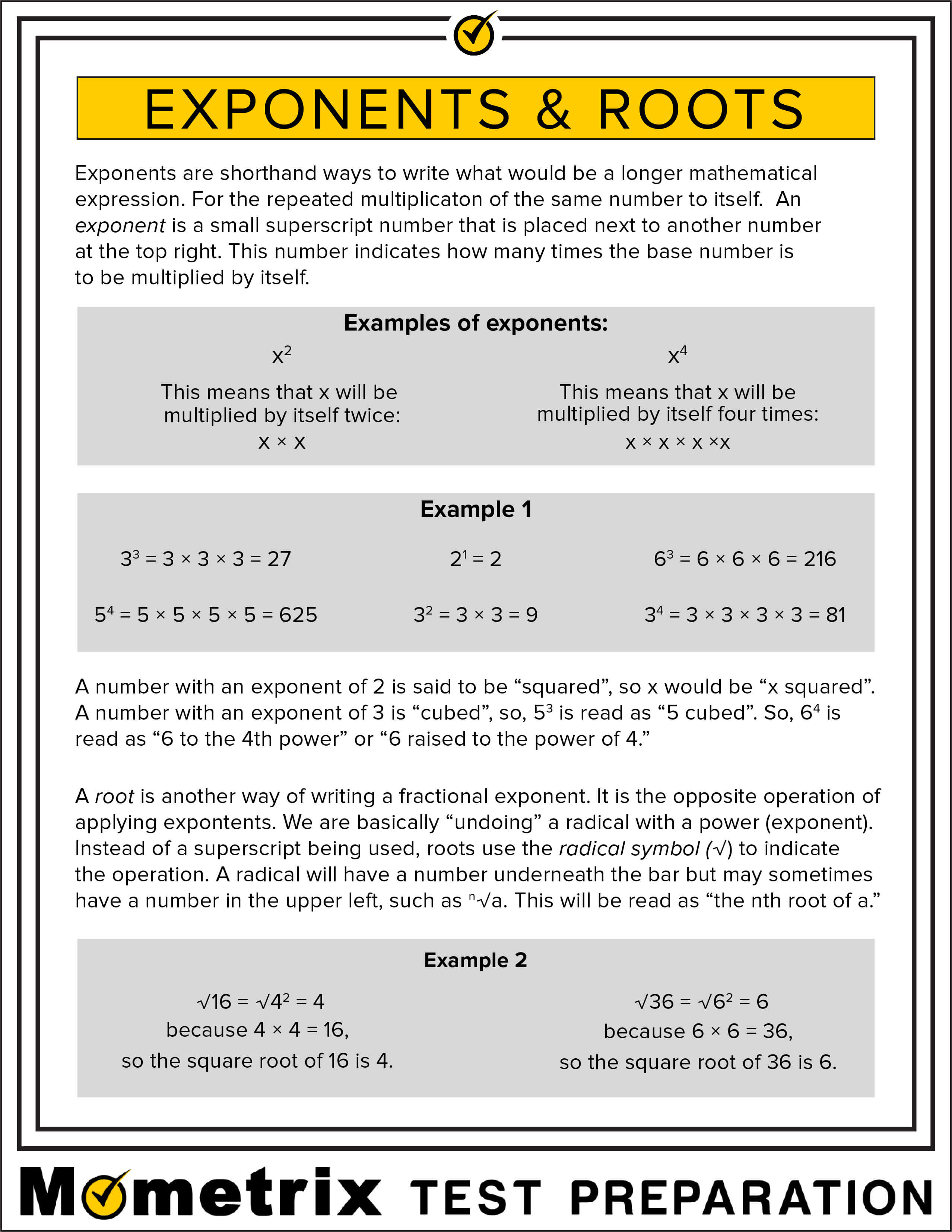 Evaluating Expressions With Exponents And Roots Video 
