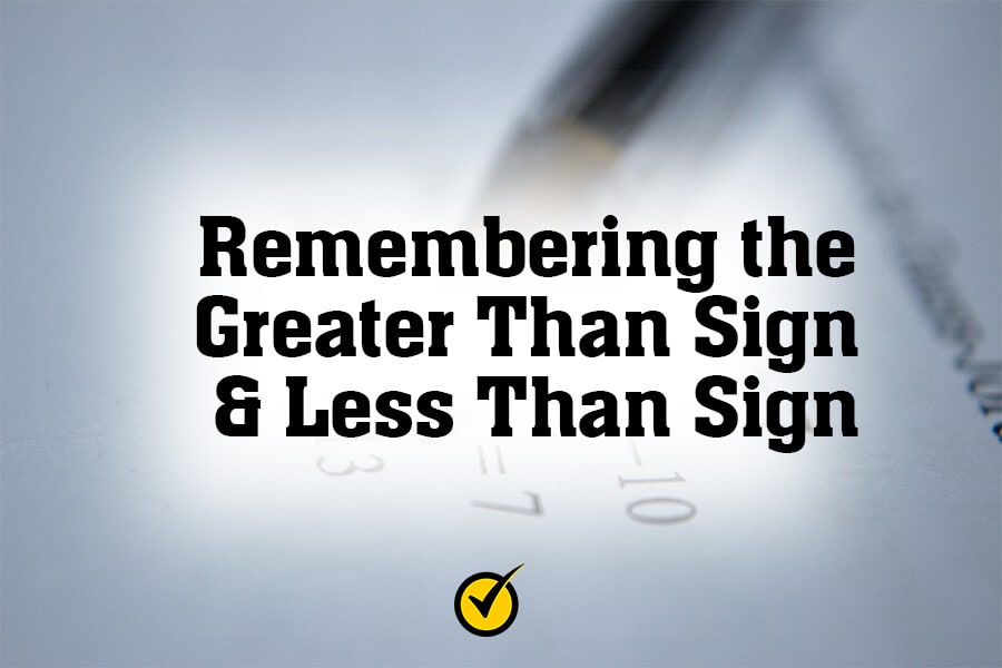 Remembering The Greater Than Sign Less Than Sign