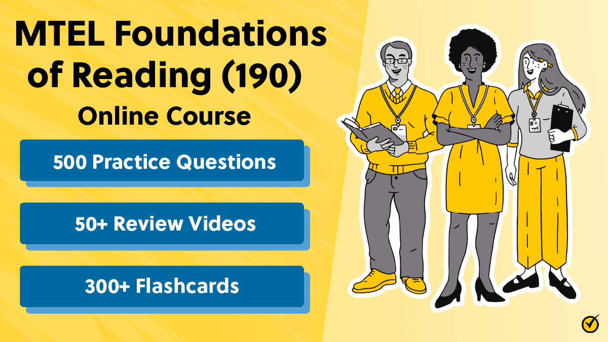MTEL® Foundations of Reading (190) Course (500 Practice Questions ...